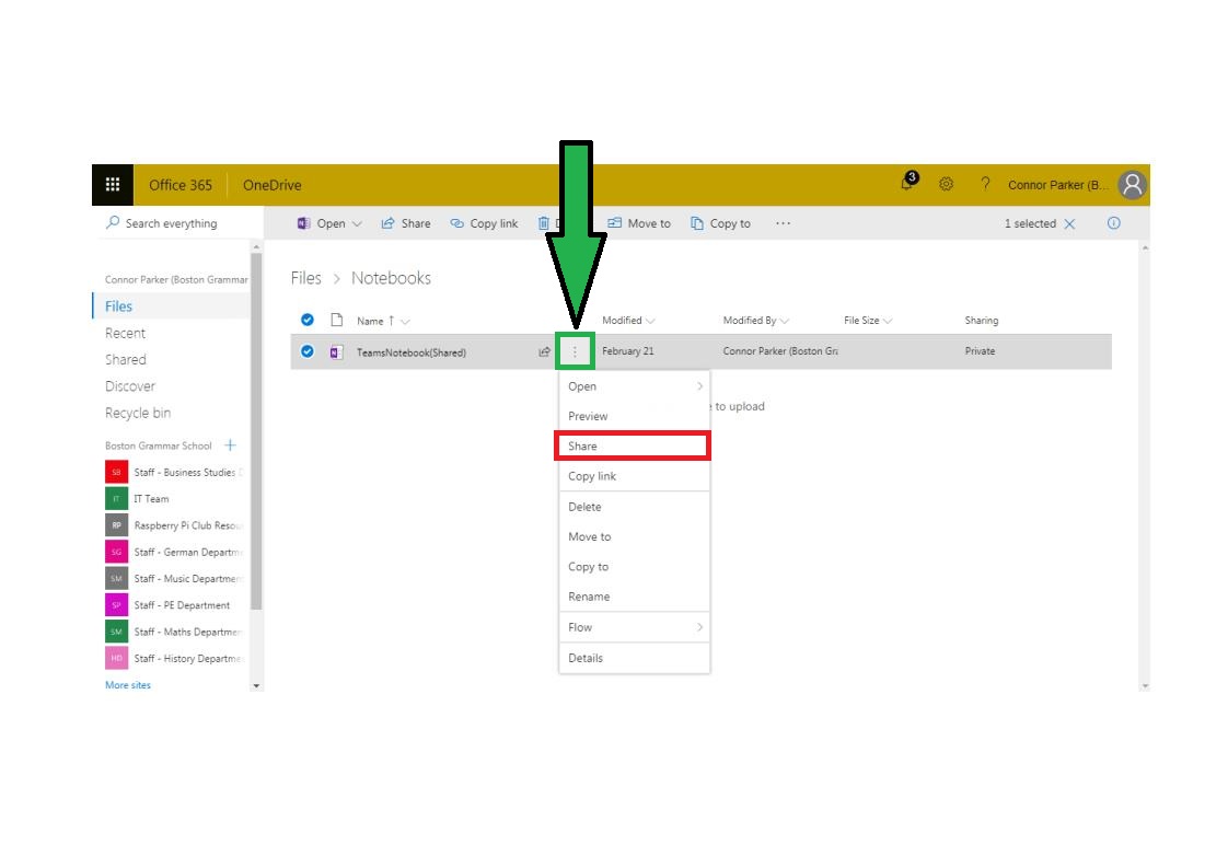 Sharing files with OneDrive – Boston Grammar School