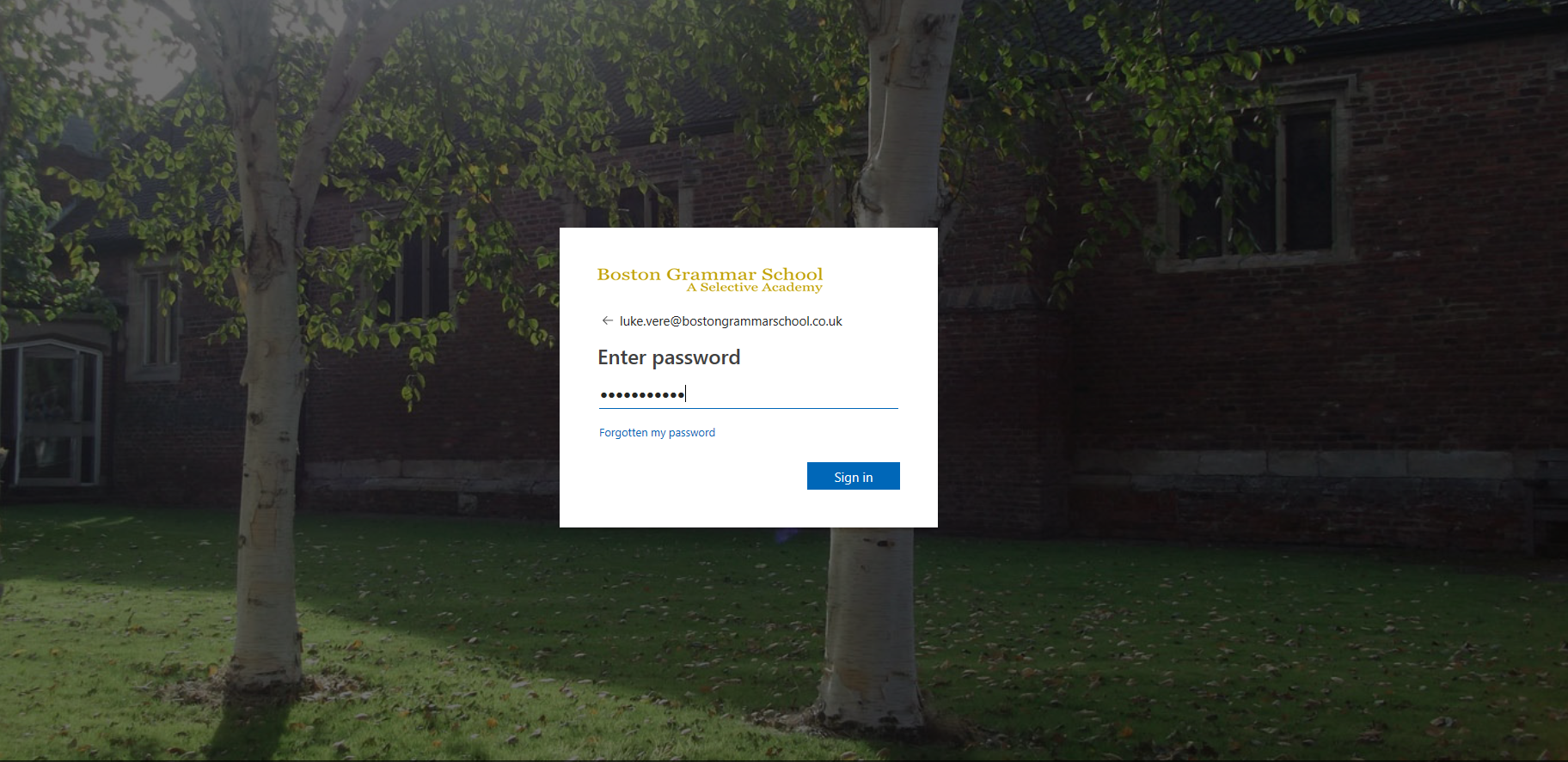 Login to Office 365 – Boston Grammar School