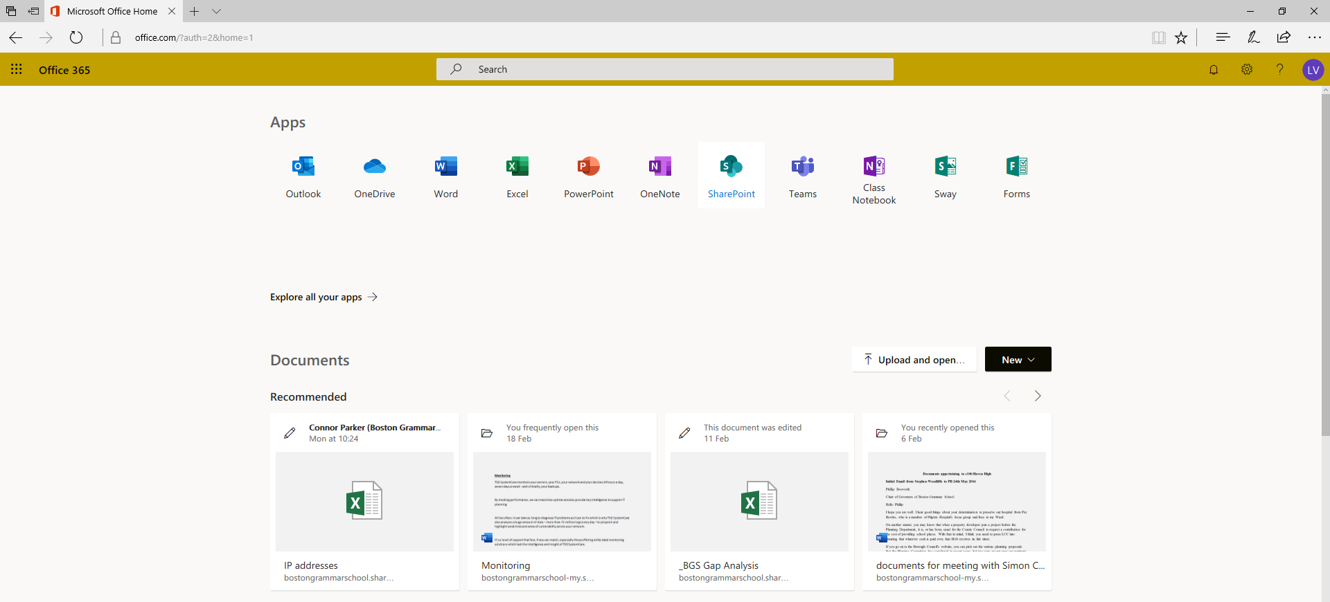 Login to Office 365 – Boston Grammar School